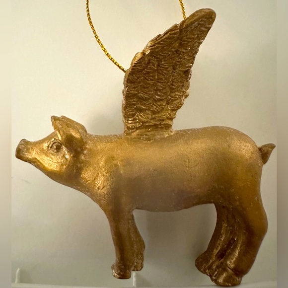 Artisan | Holiday | When Pigs Fly Golden Pig Glitter Holiday Christmas ...